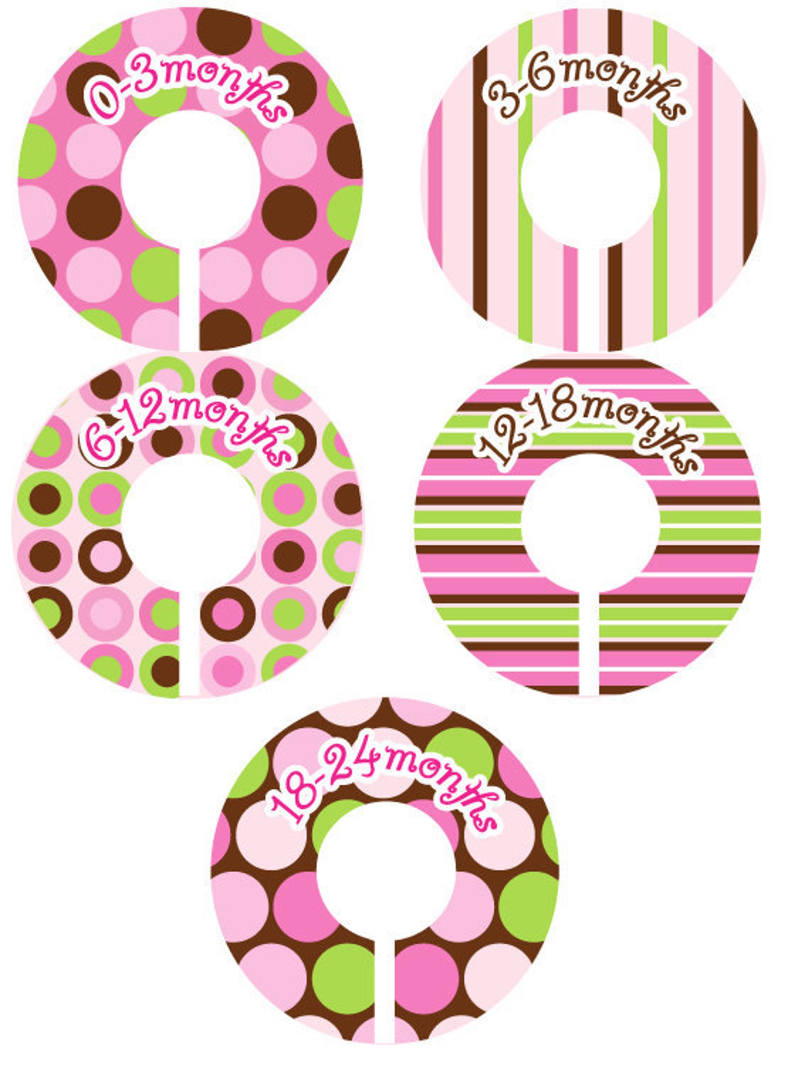 Modern Pop Baby Closet Organizer Clothing Dividers Candy - Etsy