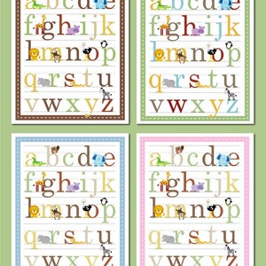Alphabet Nursery Art Safari Zoo Animal Poster -11x14 - Etsy