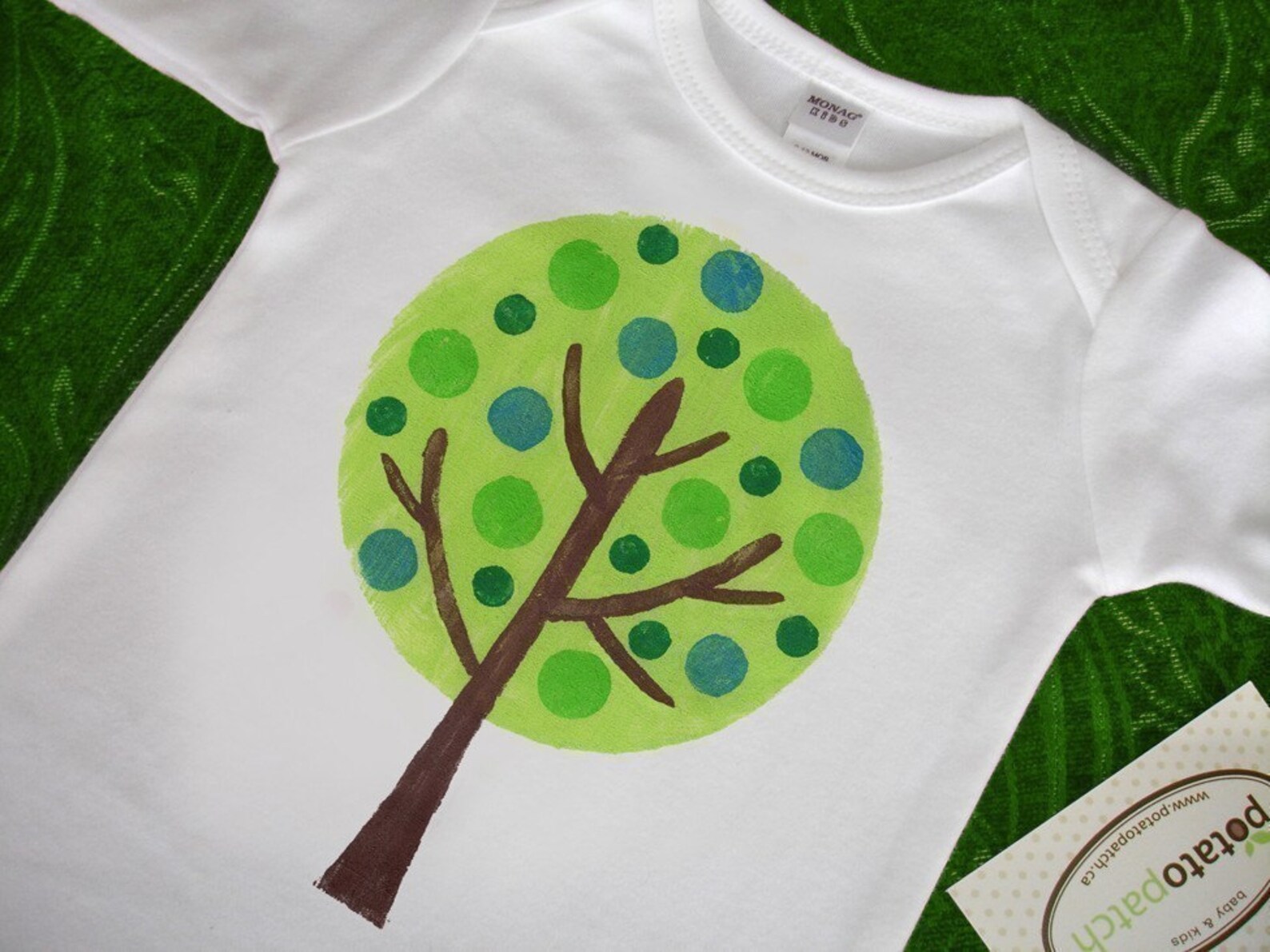 Spring Green Tree Short Sleeve One-piece Bodysuit or T Shirt - Etsy