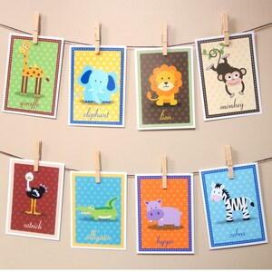 Set of 8 Safari Zoo Jungle Animal Prints - 4x6, 5x7, 8x10 - Etsy