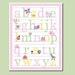 11x14 Alphabet Poster for Girls -pink Sage Yellow or Brown and Pink - Etsy