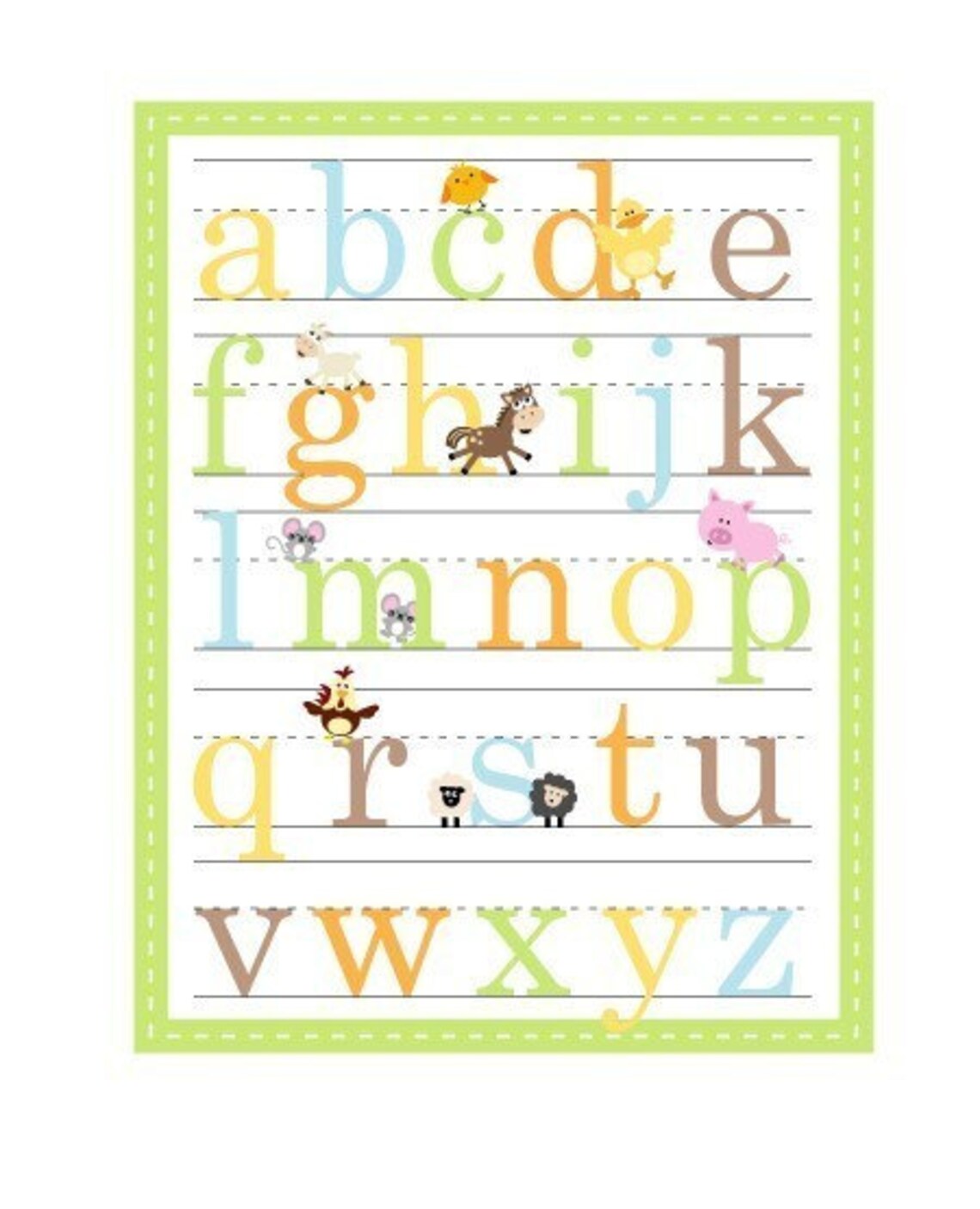 Alphabet and Number Counting Poster Set of 2 11x14 Funny - Etsy