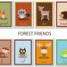 Set of 4 Safari Zoo Animal, Forest Friends, Farm Animals Nursery ...
