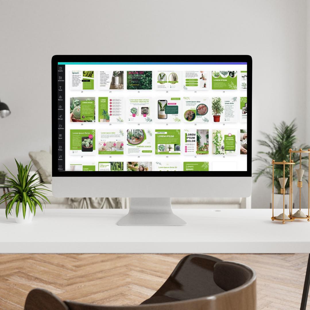 50 Green Canva Templates for Instagram Nature, Plants, Botany, Ecology ...