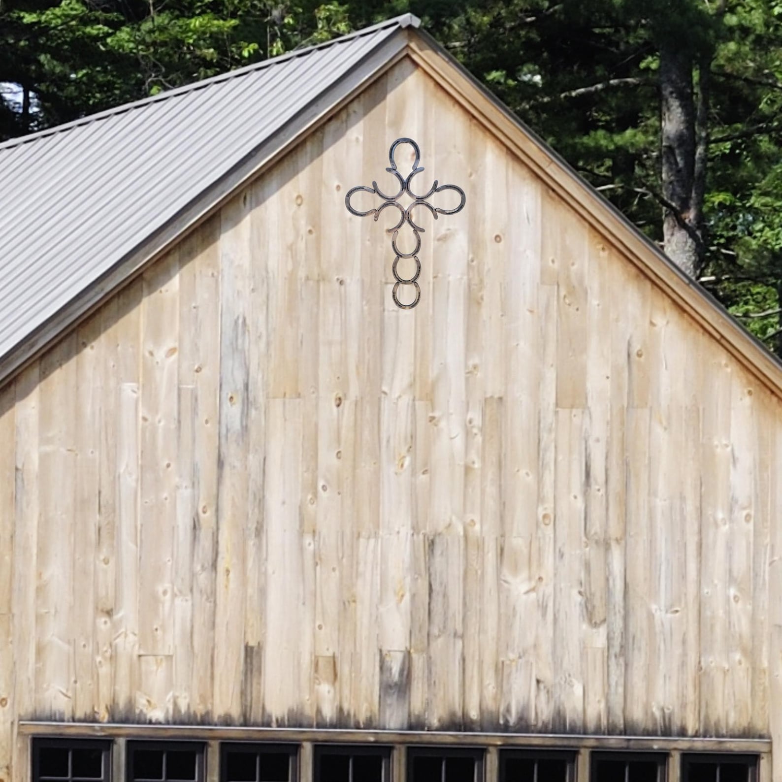 Rustic Western Horseshoe Cross Large or Small, Farm Ranch Stable Decor ...