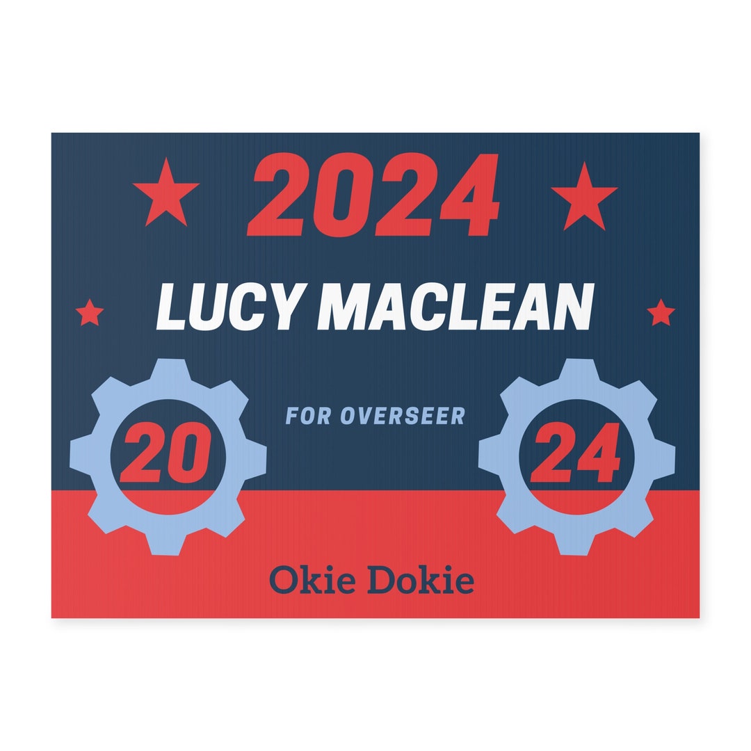 Lucy Maclean for Overseer Campaign Yard Sign 2024 Okie Dokie - Etsy