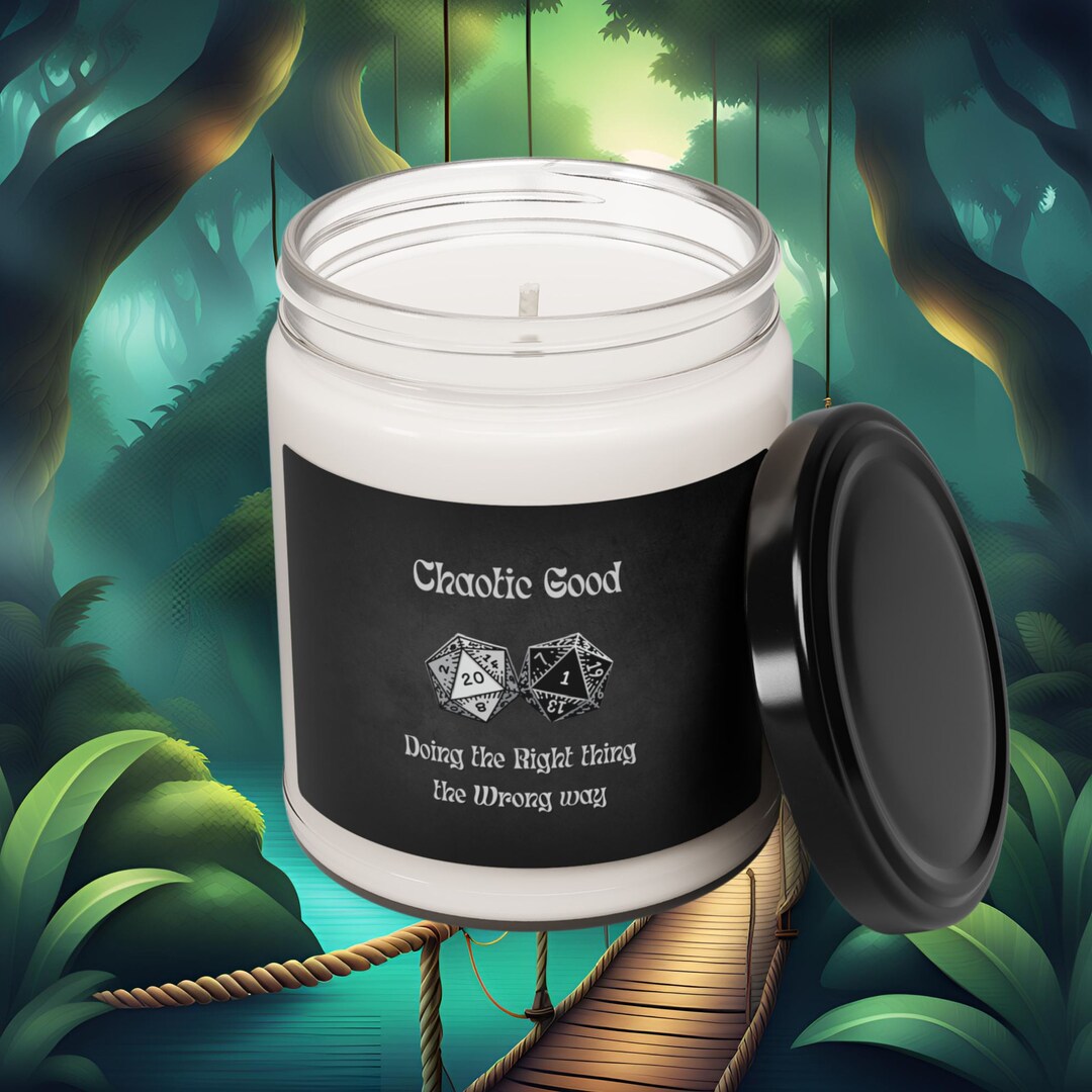 Chaotic Good Alignment Candle, RPG Scented Soy Candle, D&D 9oz Decor ...