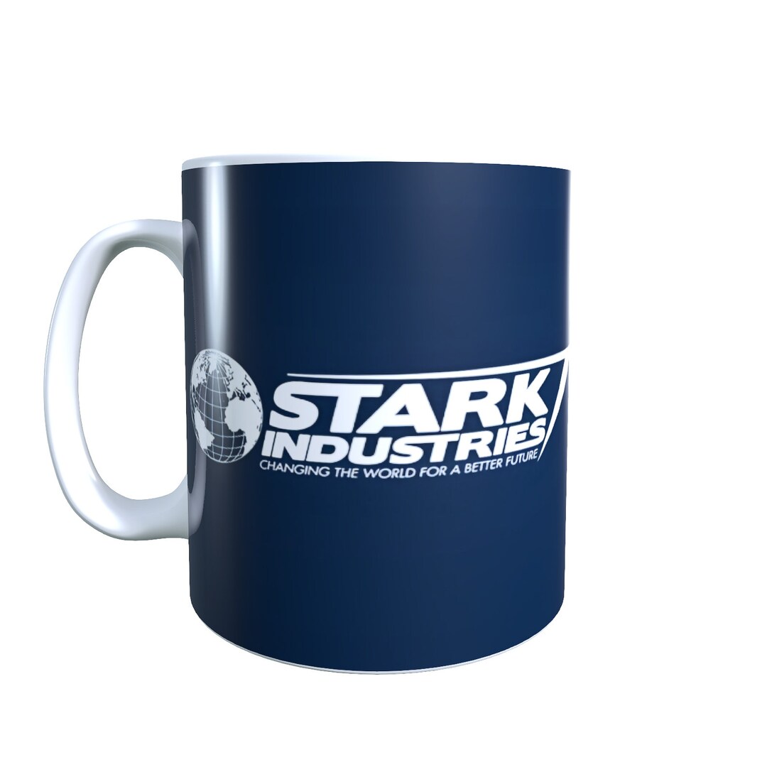 Stark Industries Blue Marvel Themed Coffee Mug - Etsy