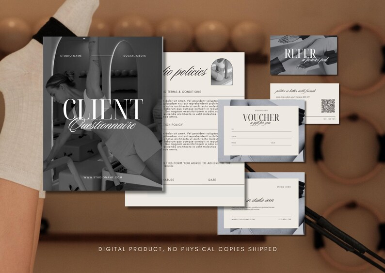 Pilates Studio Starter Kit | Pilates Studio Intake Form Template Canva ...