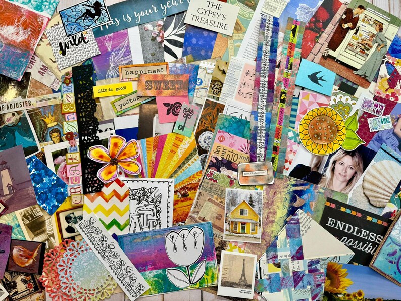 125+ Piece Large Junk Journal Pack, Scrapbook & Collage Kit, Paper and ...