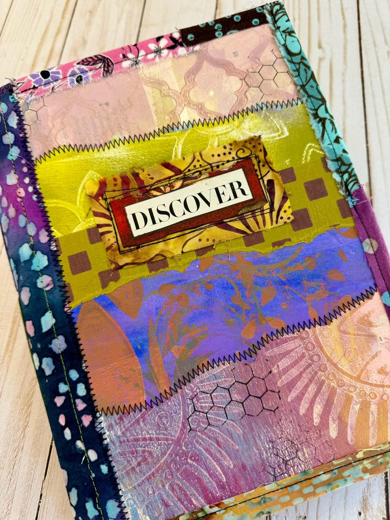 OOAK "discover" Junk Journal, Mixed Media Art Journal, Scrapbook ...