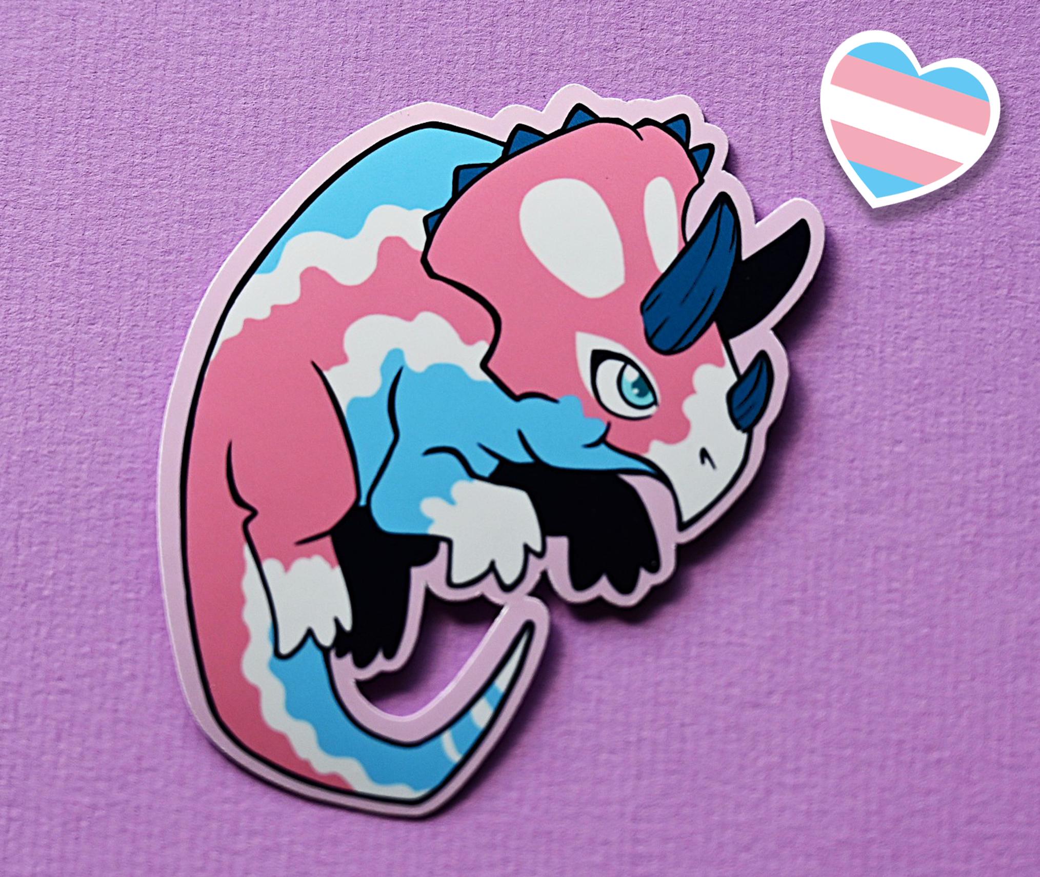 Cute Lgbtqia Pride Month Flag Dinosaur Stickers: Transgender Pun ...