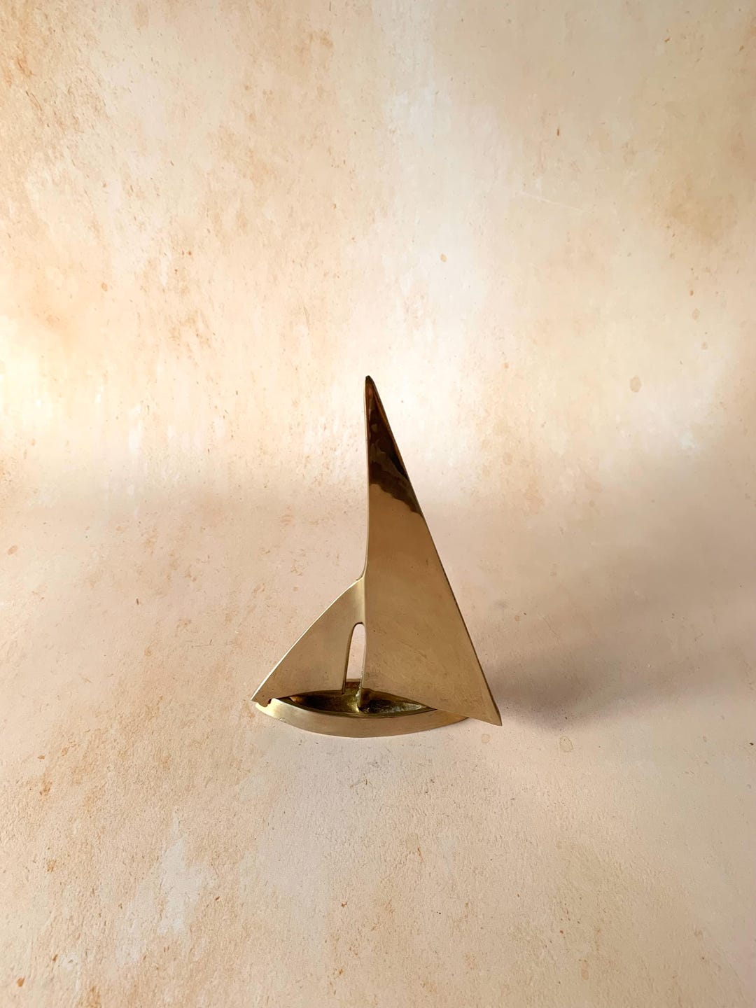 Vintage Solid Brass Sailing Boat Vintage Brass Boat Figurine Brass ...