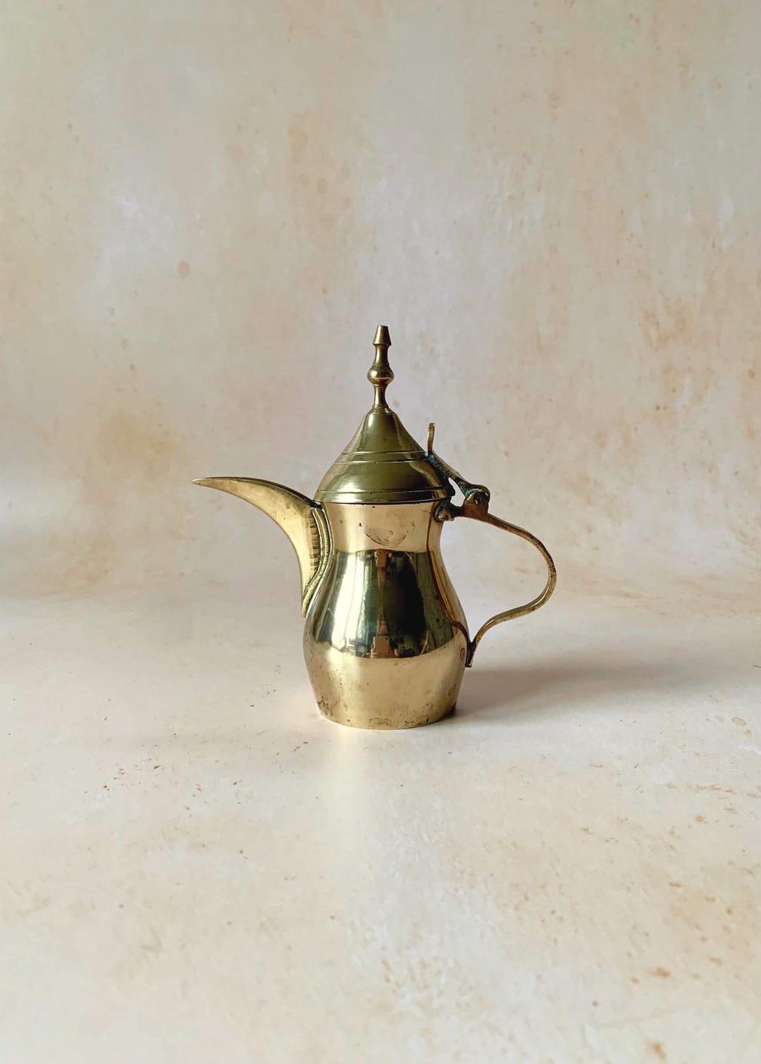 Vintage Brass Small Dallah Coffee Pot Collectible Small Brass Coffee ...