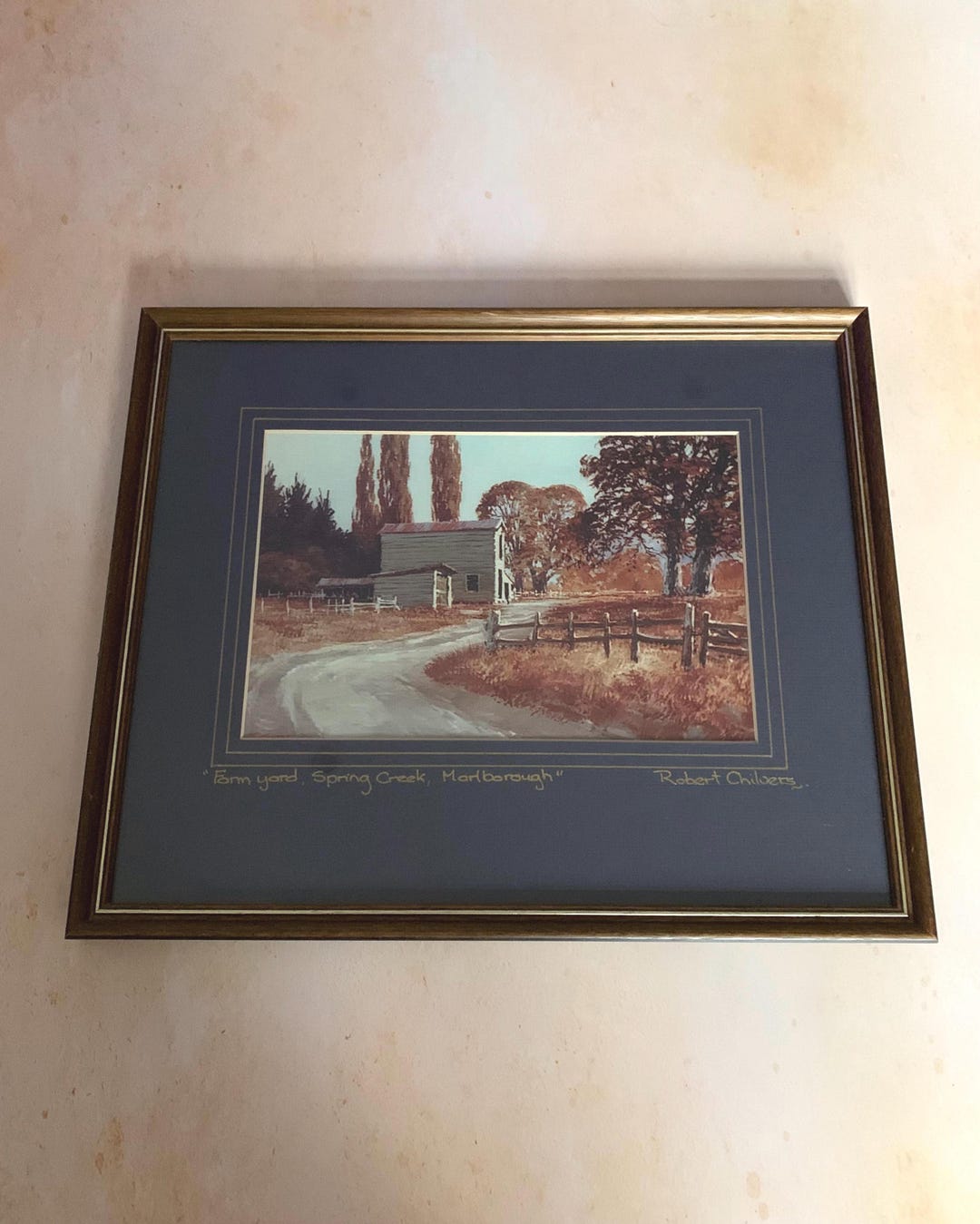 Vintage Art Print From Original Painting by Robert Chilvers of Farmyard ...