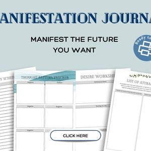 Manifestation Journal Digital Download | Goal Setting, Gratitude ...