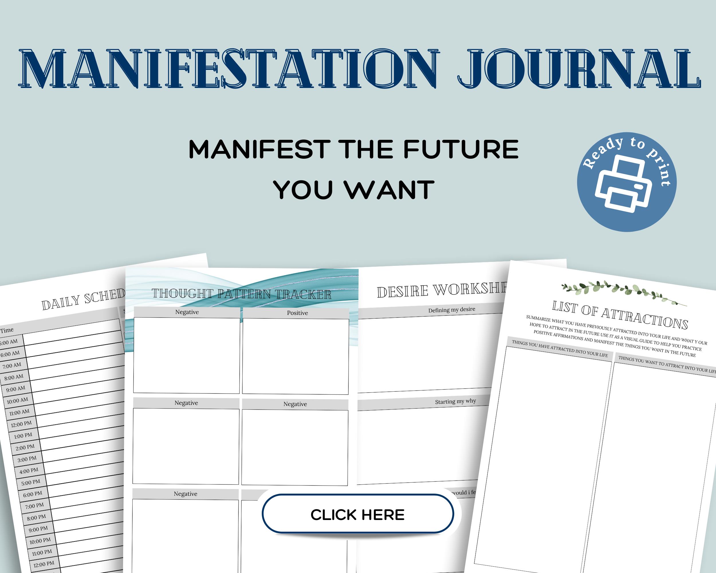 Manifestation Journal Digital Download | Goal Setting, Gratitude ...