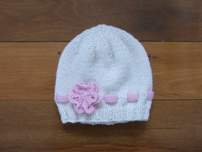 PDF Flower Hat Knitting Pattern - Etsy