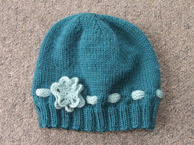 PDF Flower Hat Knitting Pattern - Etsy