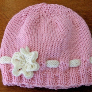 PDF Flower Hat Knitting Pattern - Etsy