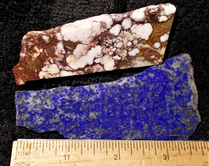 Wild Horse Magnesite and Lapis Slabs Unpolished - Etsy