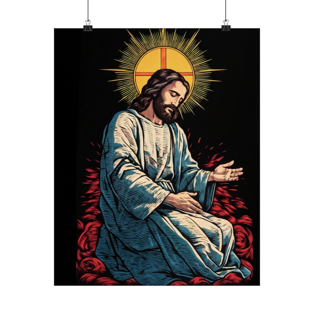 Jesus Christ Praying / Matte Vertical Posters - Etsy