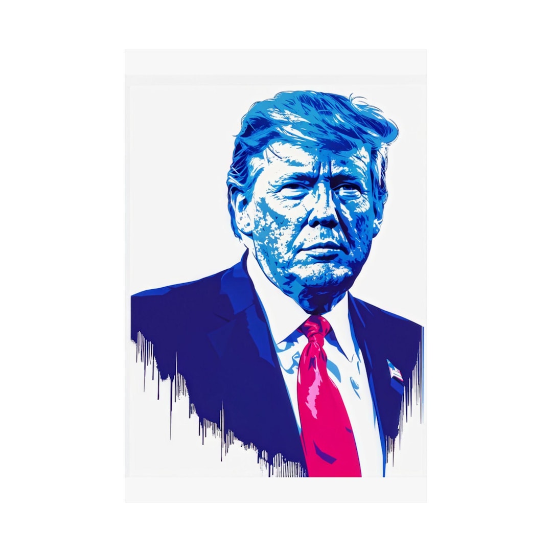 Poster, Vector Design Hyper Realistic Donald Trump Intense and ...