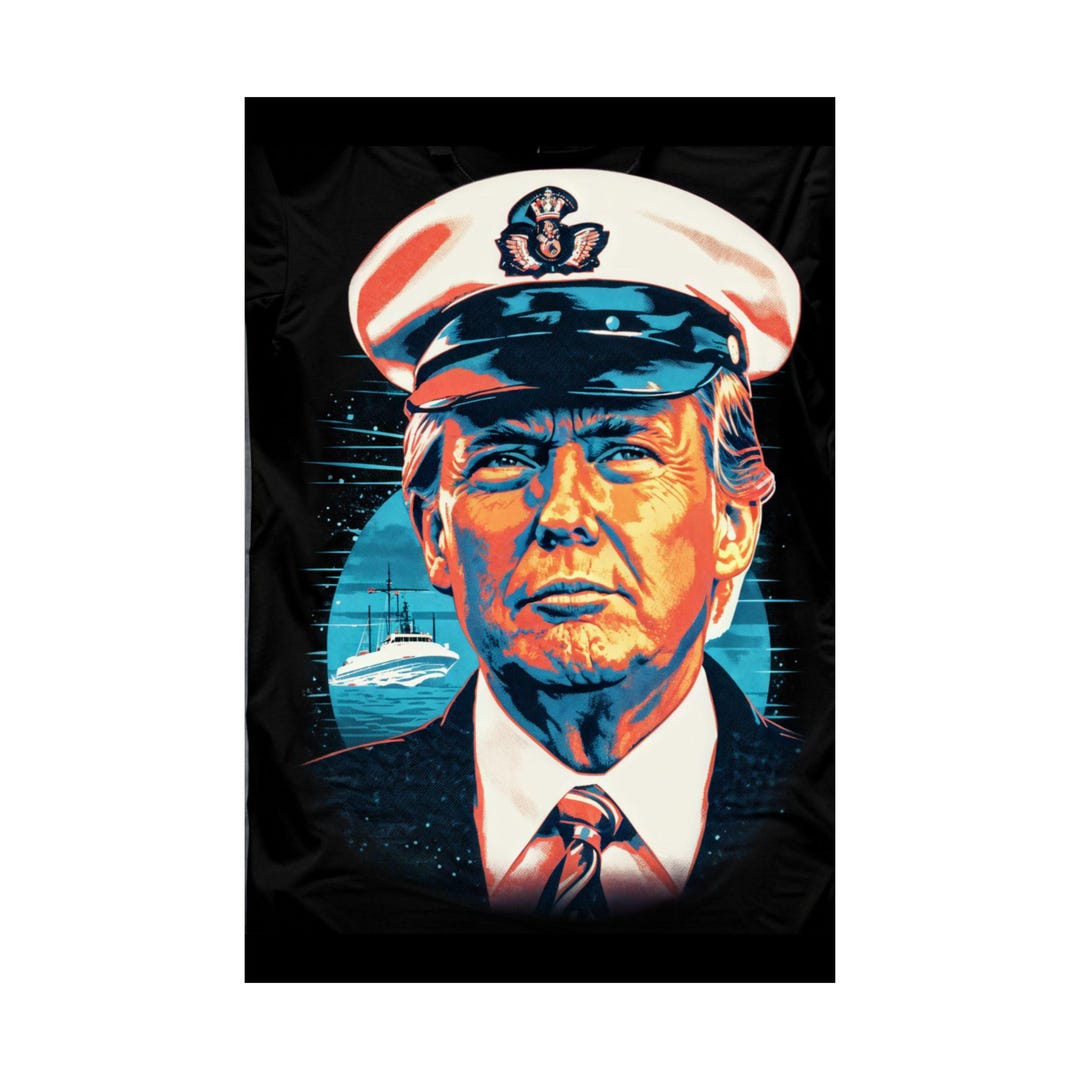 Vertical Poster, Donald Trump Ship Captain Poster Print, Matte Poster ...
