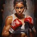 Paintings of Female Boxers / AI Art / 5 Digital Files - Etsy