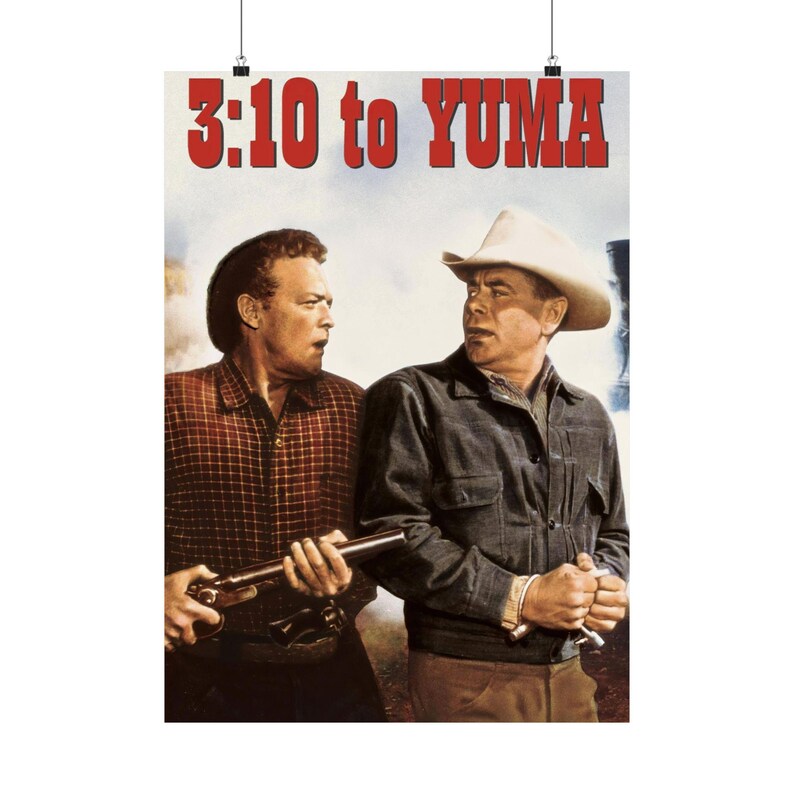 Vertical Movie Poster, 3:10 to Yuma 1950s Film Art, Matte Wall Art ...