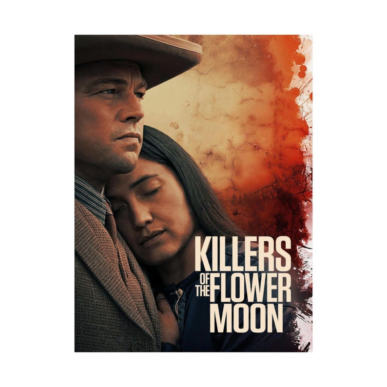 Matte Vertical Poster, Killers of the Flower Moon 2023 Movie Poster ...