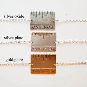 Give Me an Inch - Real Inch Ruler Necklace - Etsy