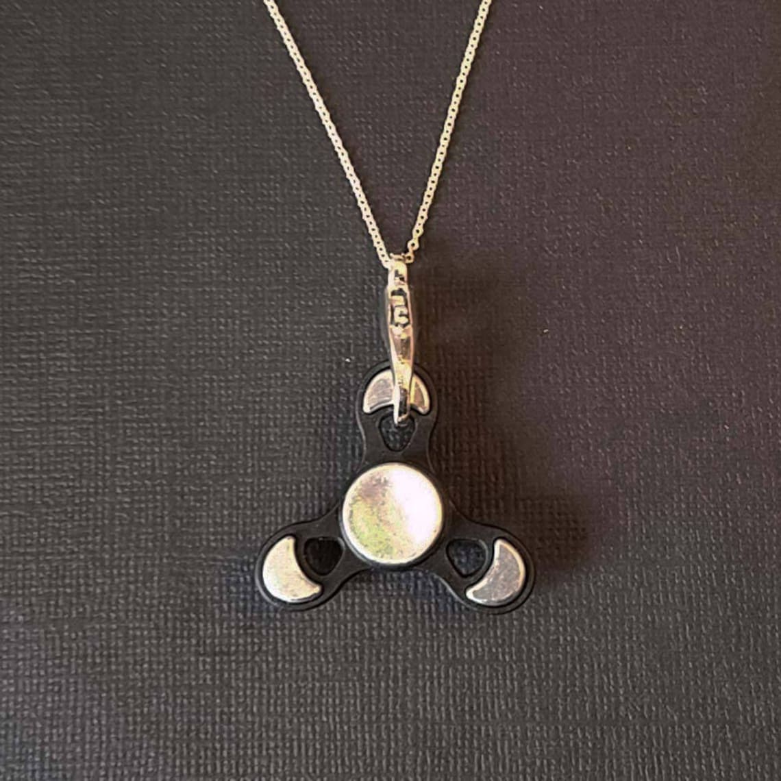 Working Tiny Fidget Spinner Necklace YOU Spin Me Right Round - Etsy
