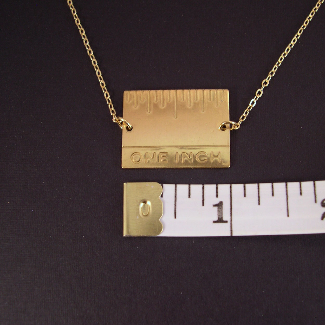 Give Me an Inch Real Inch Ruler Necklace - Etsy