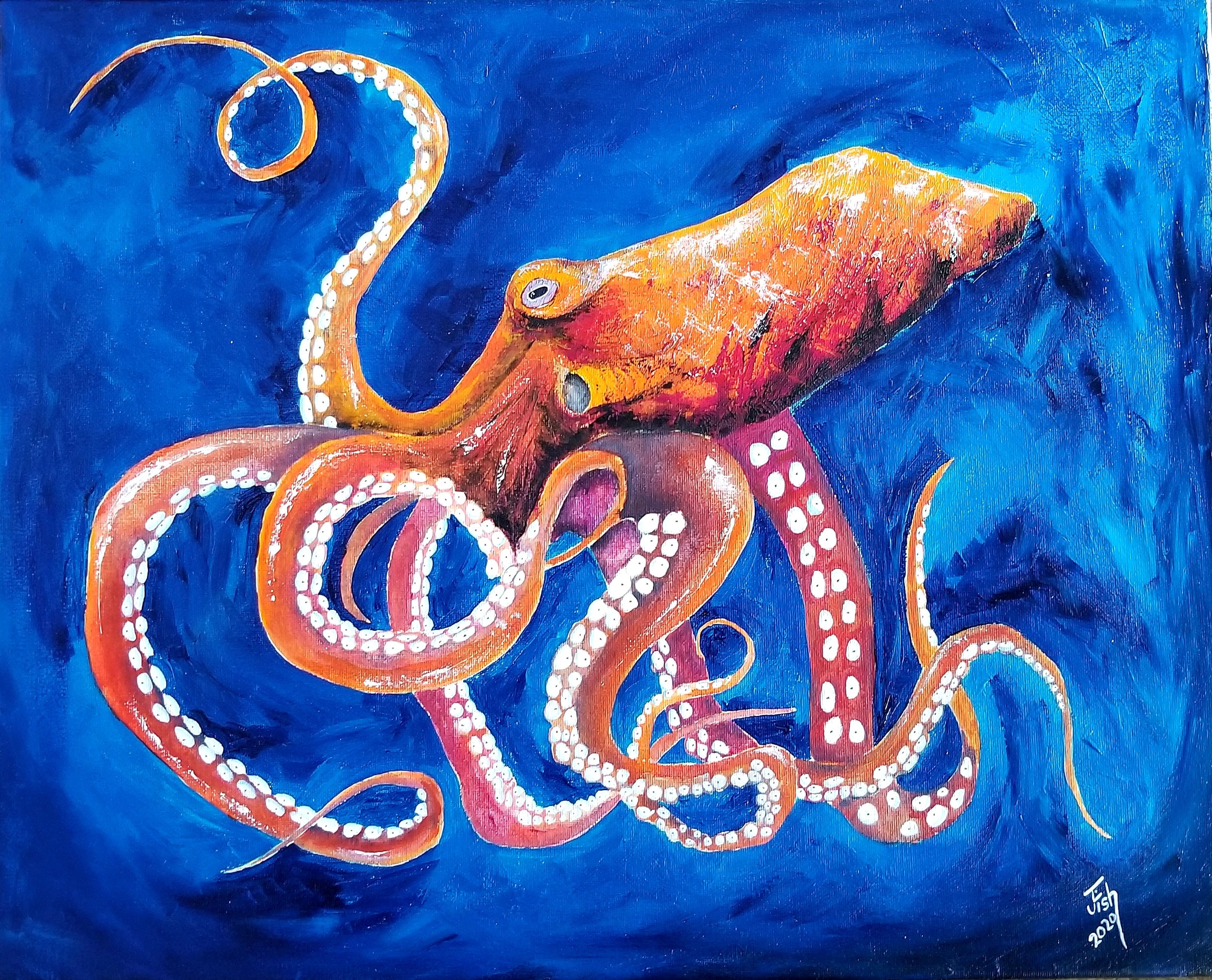 Orginal 1620 Octopus painting | Etsy
