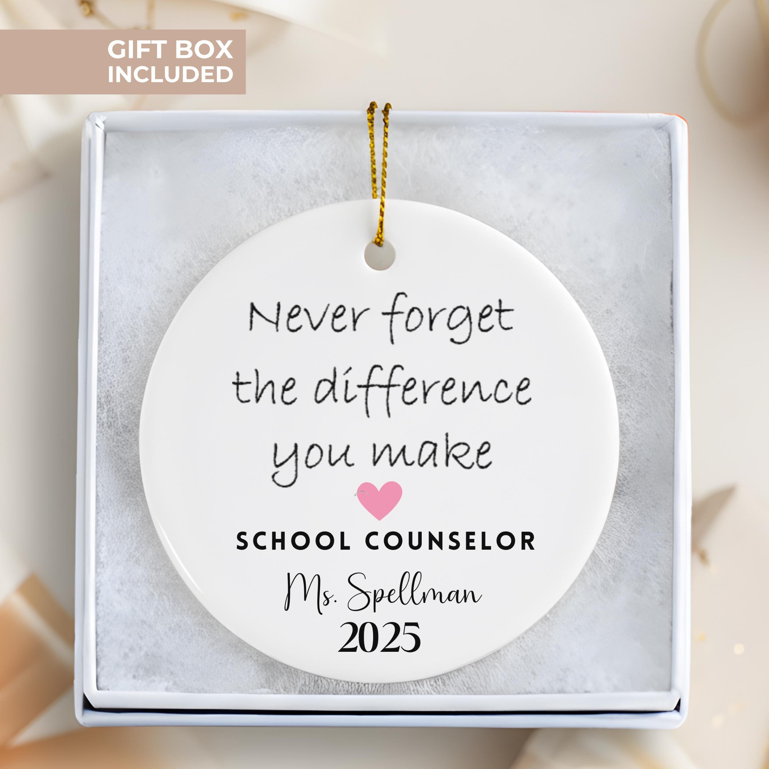 Custom School Counselor Ornament, School Counselor Gift, Difference ...