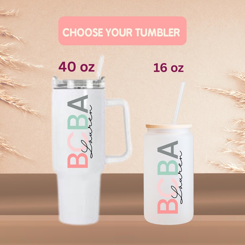 Personalized BCBC 40 Oz Tumbler, Bcba Tumbler With Handle, Gift for ...