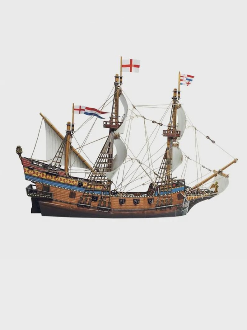 DIY 3D Galleon Ship Model Kit – Large Cardboard Sailing Vessel With ...