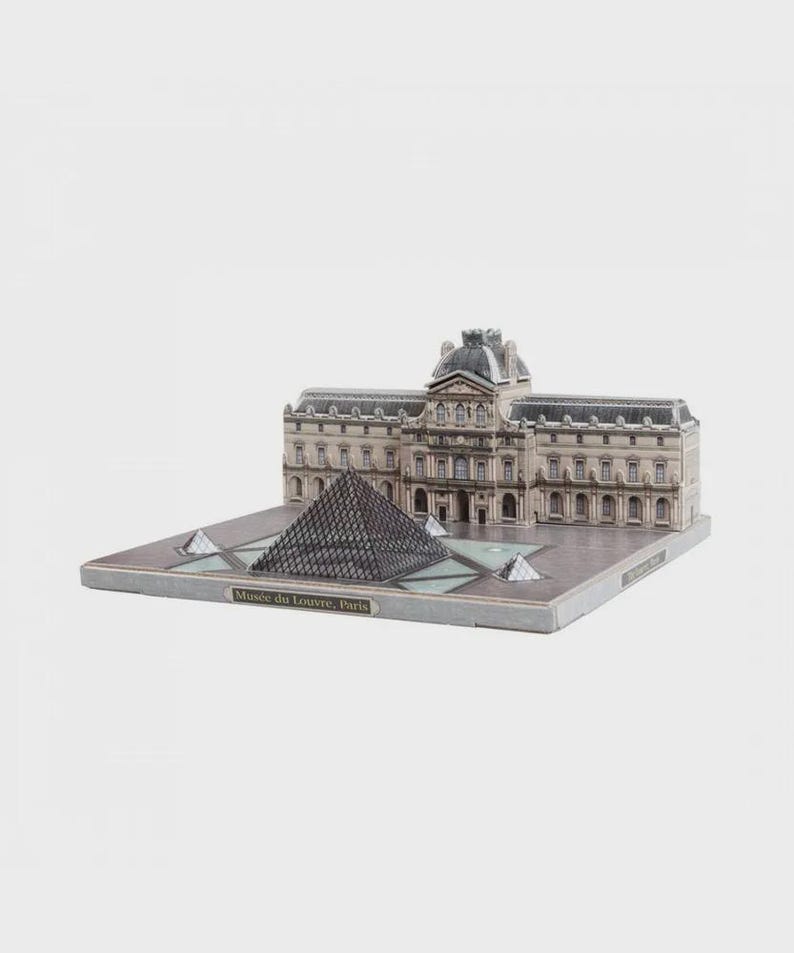 Louvre Museum DIY Paper Model – Paris Architecture Craft Kit ...
