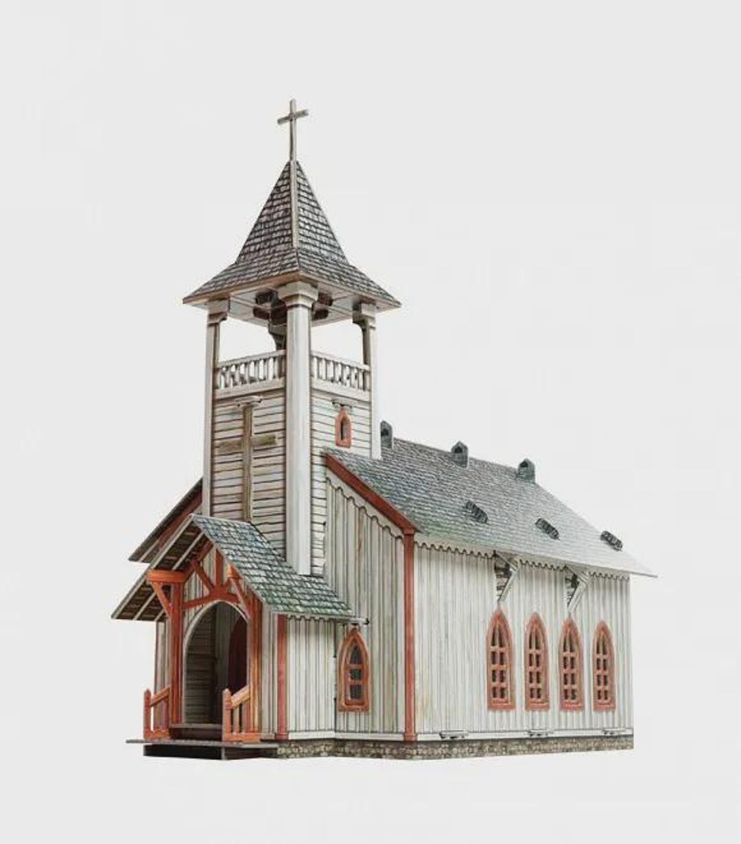 DIY 3D Cardboard Church Model Kit – Wild West Town Building Puzzle ...