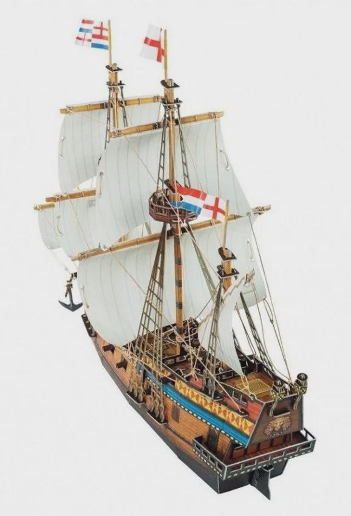 DIY 3D Galleon Ship Model Kit – Large Cardboard Sailing Vessel With ...