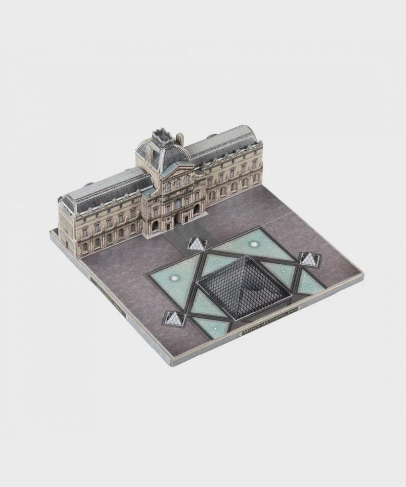 Louvre Museum DIY Paper Model – Paris Architecture Craft Kit ...
