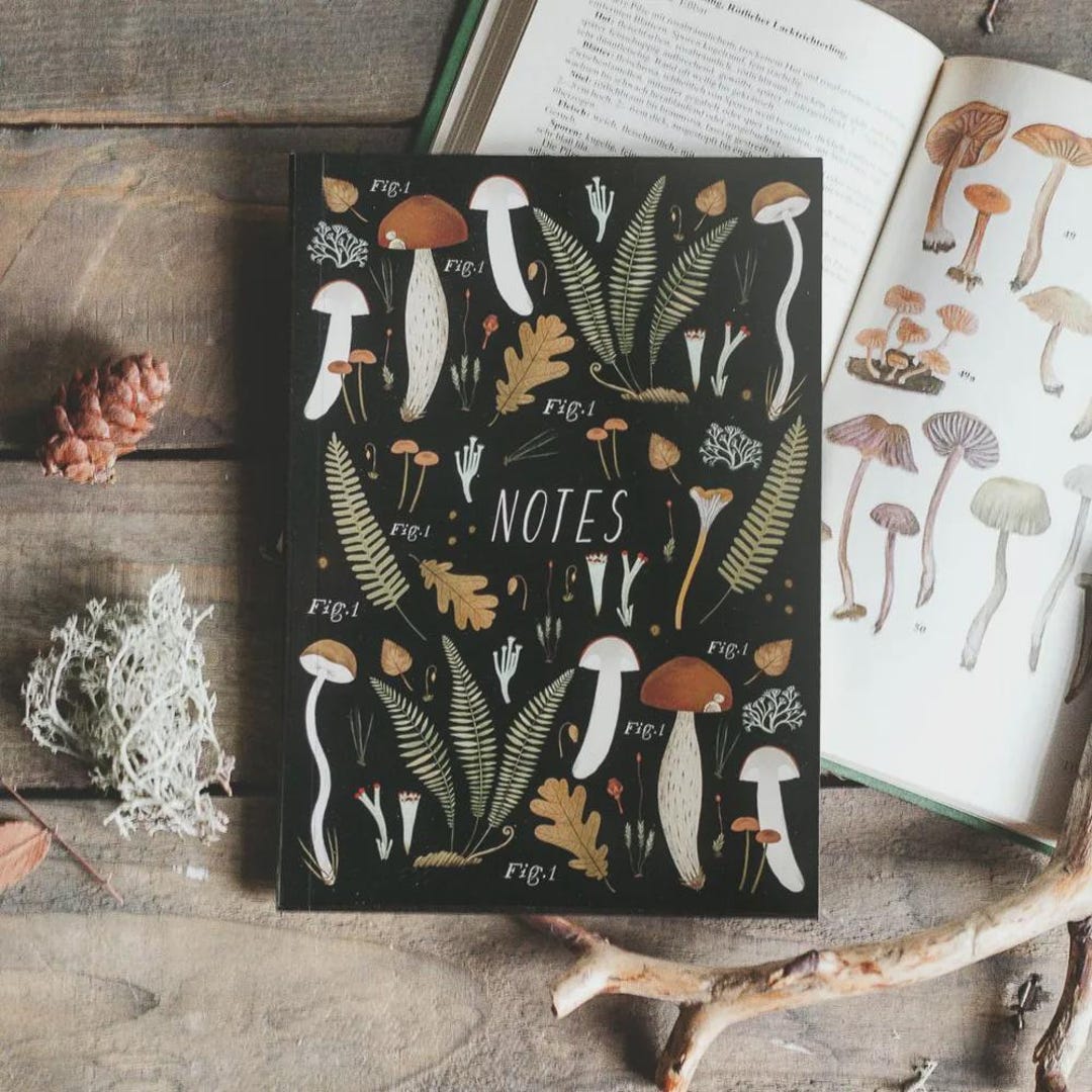 Mushroom Sketchbook A5 – Vintage Botanical Journal, Fairycore ...