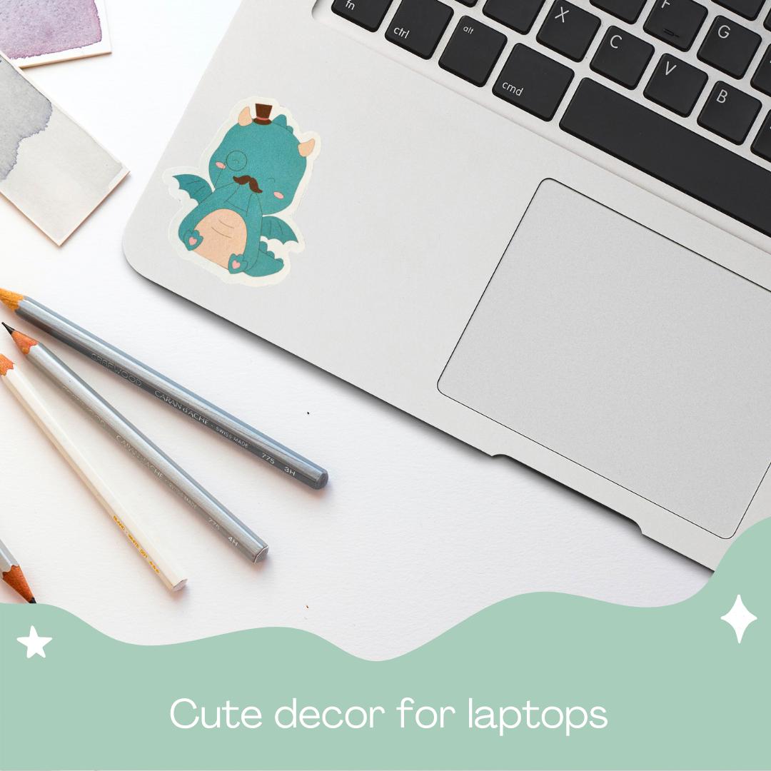 Dapper Dragon Sticker, Cheerio, Dragon, Draco, Stickers, Dragon, Kawaii ...