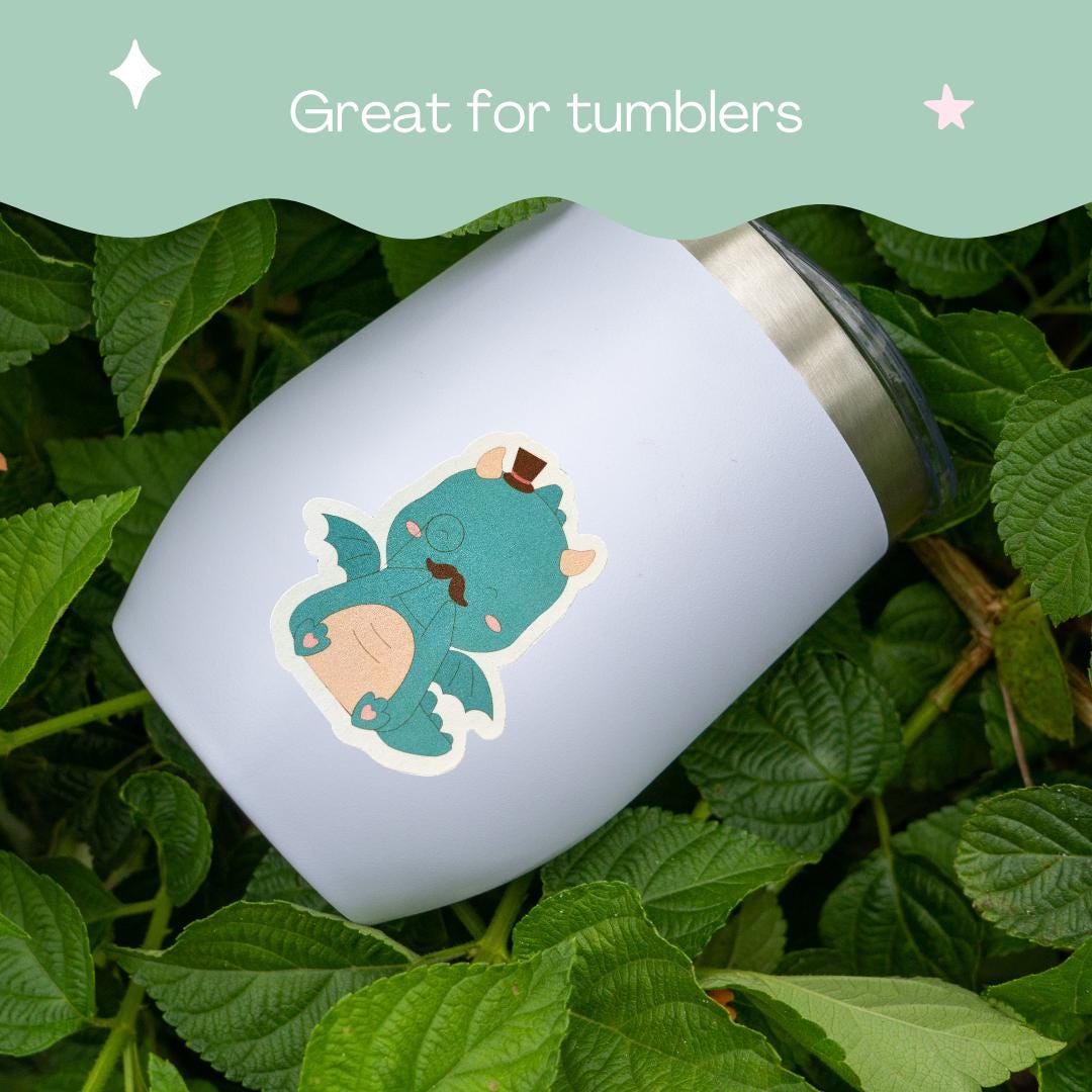 Dapper Dragon Sticker, Cheerio, Dragon, Draco, Stickers, Dragon, Kawaii ...