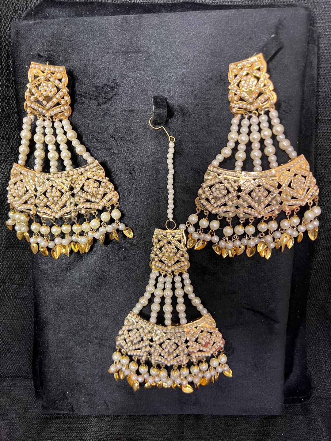 Punjabi Style Big Earrings Set - Etsy