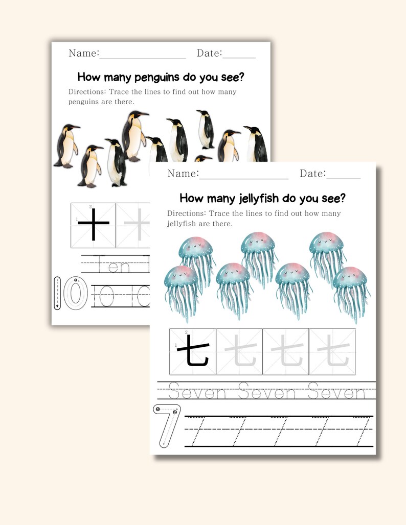 Learn to Count and Write Numbers in English and Chinese | Printable ...