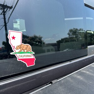 4" X 5" California Shape State Flag 3M Decal - Etsy