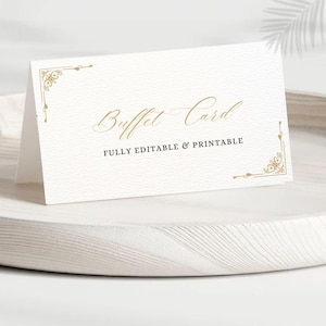 Buffet Card Template, Editable Buffet Cards, Wedding Buffet, Buffet ...