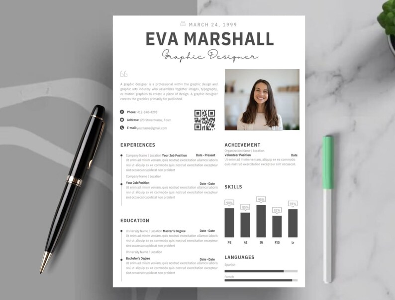ATS Resume Template, CV Template, Cover Letter, Professional Resume ...